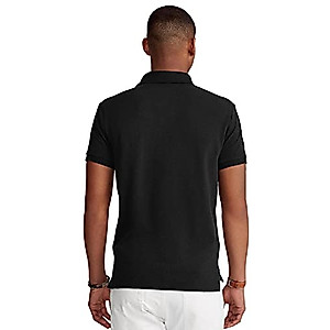POLO RALPH LAUREN Mens Big & Tall Classic Fit Short Sleeve Big Pony Mesh Polo (3XLT, Black)