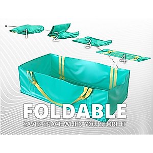 Skywin Dumpster Bag, 2 Pack Foldable and Reusable Trash Bag for Waste Management, Multiple Times Use During Renovations Tear Resistant and Can Hold Up to 3,500 lbs (Green)