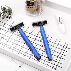 Disposable Razors in Bulk, Bulk Razors with Knife Caps, Individually Packaged Disposable Razors Bulk, Suitable for Hotels, Shelters, Homeless People, Nursing Homes, Charities, Churches (60)