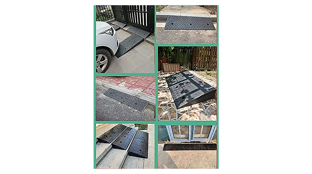 GUENZO Heavy Duty Rubber Threshold Ramp - Doorway & Curb