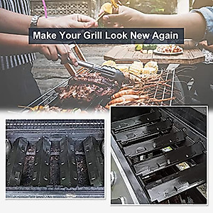 BBQ-Element Replacement Parts for Charbroil 461442114 463441312 463441514 463440109 and Other Grill Models, Heat Plate Shield, Burner Tubes and Crossover Tube Replacement for Char-Broil 463440109