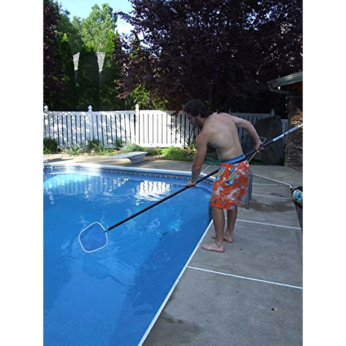 JED Pool Tools 50-560-16 Professional Deluxe Anodized Telescopic Pole, 16-Feet,Black and Silver