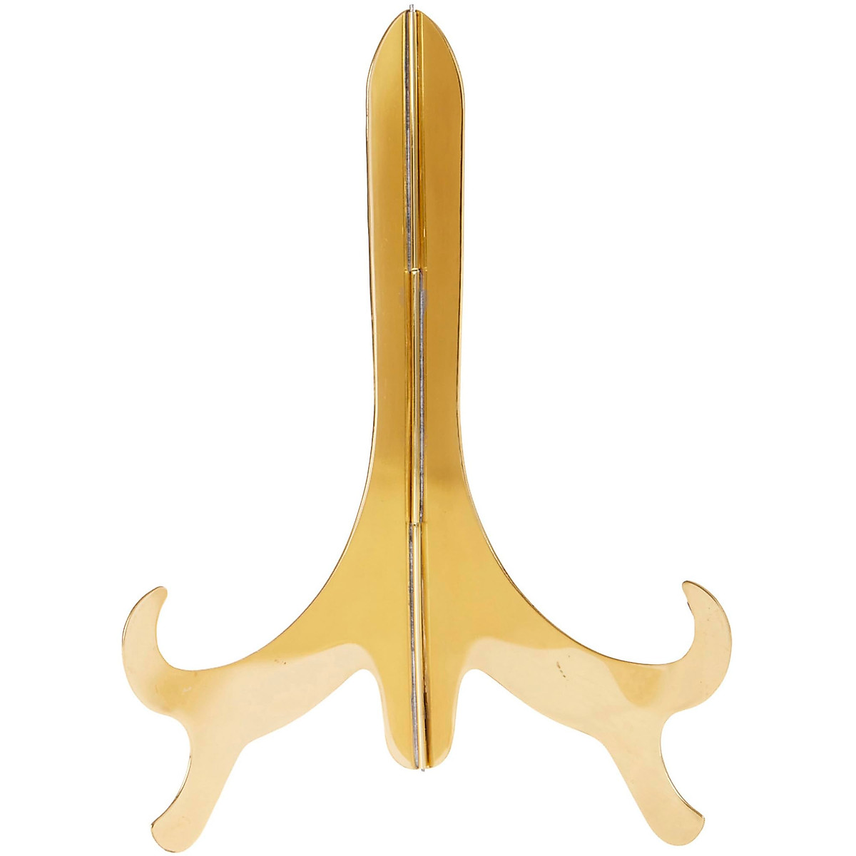 Bard's Hinged Brass Plate Stand, 11" H x 8.5" W x 6" D (For 10" - 14" Plates)