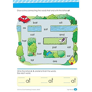 School Zone - Big Reading 1-2 Workbook - 320 Pages, Ages 6 to 8, 1st Grade, 2nd Grade, Story Order, Parts of Speech, Comprehension, Phonics, Vowels, and More (School Zone Big Workbook Series)