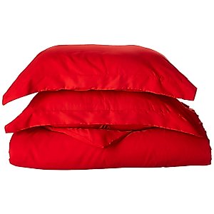 CELINE LINEN Best, Softest, Coziest Duvet Cover Ever! 1500 Premier Hotel Quality Luxury Super Soft Wrinkle Free 2-Piece Duvet Cover Set, Twin/Twin XL, Red