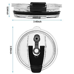 16oz Tumbler Replacement Lids,4 Pack Spill Proof and Splash Resistant Lids,Leak Proof Tumbler Replacement Covers,No Leak Cups Lids Covers for Rambler, Ozark Trail,Yeti