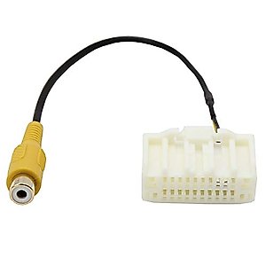 RED WOLF Backup Camera Wiring Harness to Factory Radio for Jeep 2007-2019, Dodge RAM 2007-2012, Chrysler 2007-2016 Reverse Rear View Camera Input Cable Plug RCA to OEM Stereo Display Adapter