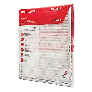 Frigidaire PureAir® 20x25x1 MERV 8 Allergen Electrostatic Pleated Air Conditioner HVAC AC Furnace Filters - 6 Pack (exact dimensions 19.81 X 24.81 X 0.81)