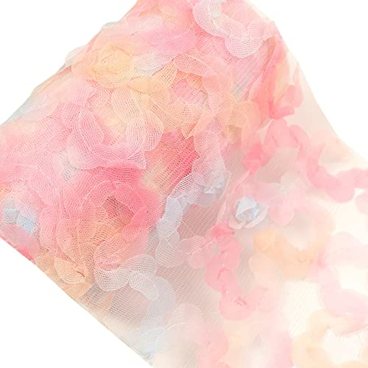 Yuanchuan Rainbow Rose Tulle Rolls 4.7 inch x 10 Yards (30 feet) Pink for Table Runner Chair Sash Bow Pet Tutu Skirt Sewing Crafting Fabric Wedding Unicorn Party Birthday Gift Ribbon (Gradient Pink)