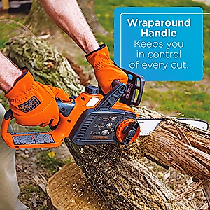 BLACK+DECKER 20V Max Cordless Chainsaw, 10-Inch, Tool Only (LCS1020B)