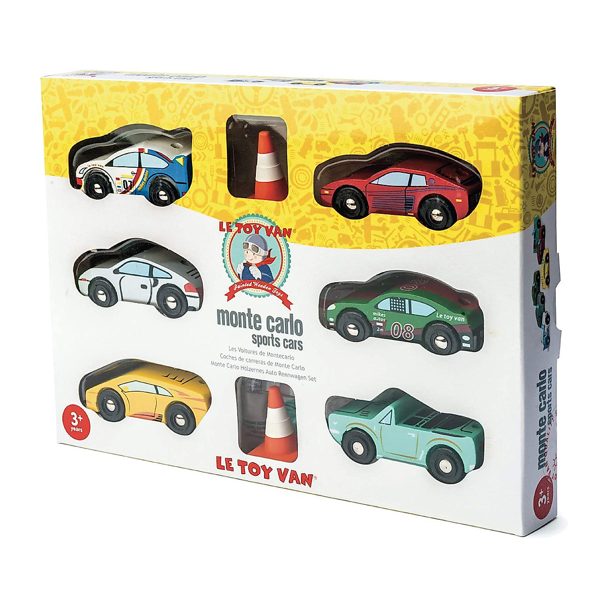 Le Toy Van - Cars & Construction Wooden Retro Metro Car Set Car Toy Play Set - Set 3 Cars | Boys Play Vehicle Kids Role Play Toys - Suitable for 3 Year Old + (TV463)