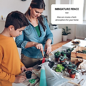 Amosfun 12pcs Miniature Stuff Miniature Fairy Garden Accessories Outdoor Fence Mini Fencing Bonsai kit- Micro Landscape Fence Accessories Miniature Fairy- Garden Fence Ornaments