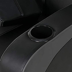 X Rocker Gamma Recliner Gaming Chair, 2.1 Bluetooth Audio System, Headrest Mounted Speakers, Built-in Footrest and Cupholder, 718001, 34.84" x 39.37" x 30.31", Black