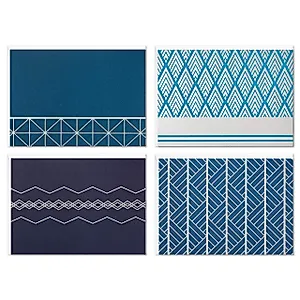 Hallmark Blank Cards Assortment, Geometric Silver Foil (40 Note Cards with Envelopes)