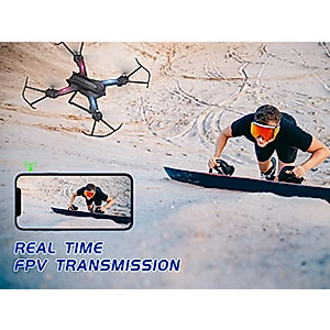 UranHub Drone with Camera for Beginners, 2K HD Camera FPV Drone for Adults with Altitude Hold, Headless Mode, Gesture Control, Voice Control and Trajectory Flight