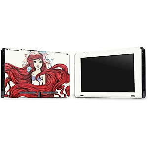 Skinit Decal Gaming skin compatible with Nintendo Switch Bundle - Officially Licensed Disney The Little Mermaid Ariel Illustration Design