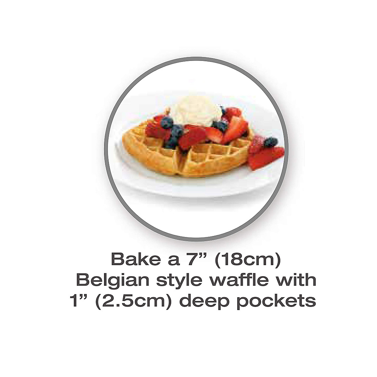 Salton WM1082, Rotary Waffle Maker, 5 kg, Stainless Steel, Black