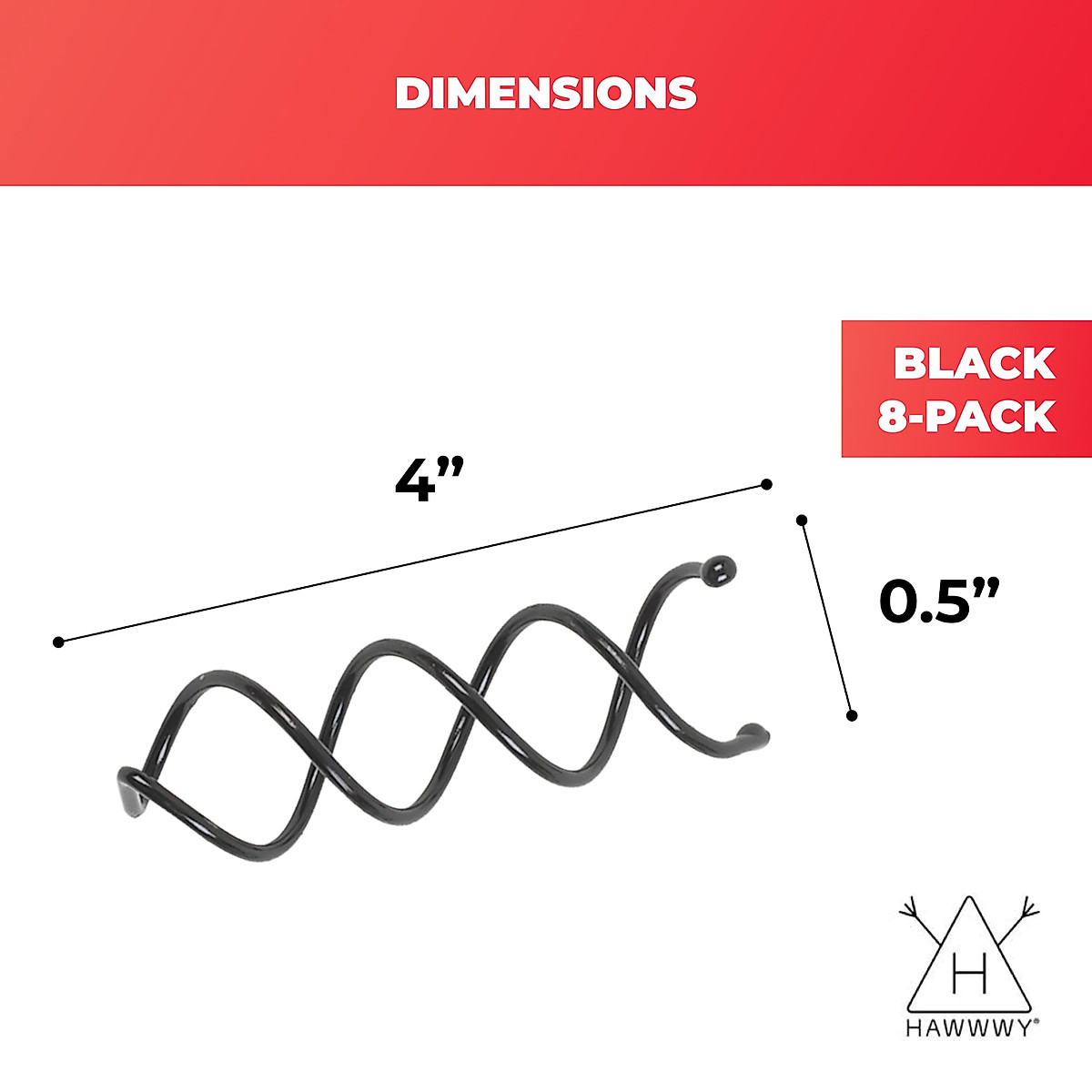 Hawwwy Bobby Pins - 8 Pack - Light Brown - 2 Inches - Beautiful Twist Hair Accessories for Women and Kids - Easy Bobby Pins for Fast and Secure Buns, Messy Styles, and Updos