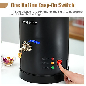 FAST MELT 6 Qts Soap Melter for Soap Making - Electric Soap Base Melting Pot Large Capacity with Quick Pour Spout, Auto Melt & Warm Mode Ideal for Homemade Soap Business Easy Clean