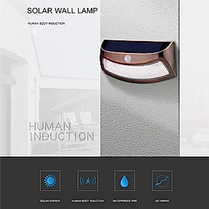 Solar Lights Outdoor Solar Wall Light Home Outdoor Garden Retro Decorative Wall Waterproof Solar Wall Lamp Solar Motion Sensor Lights Wide Angle Security for Patio, Fence, Yard, Garden, Garage, Stairw