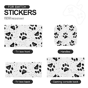 Dog Paw Prints Switch Sticker Pretty Pattern Full Wrap Skin Protection for Nintendo Switch for Switch