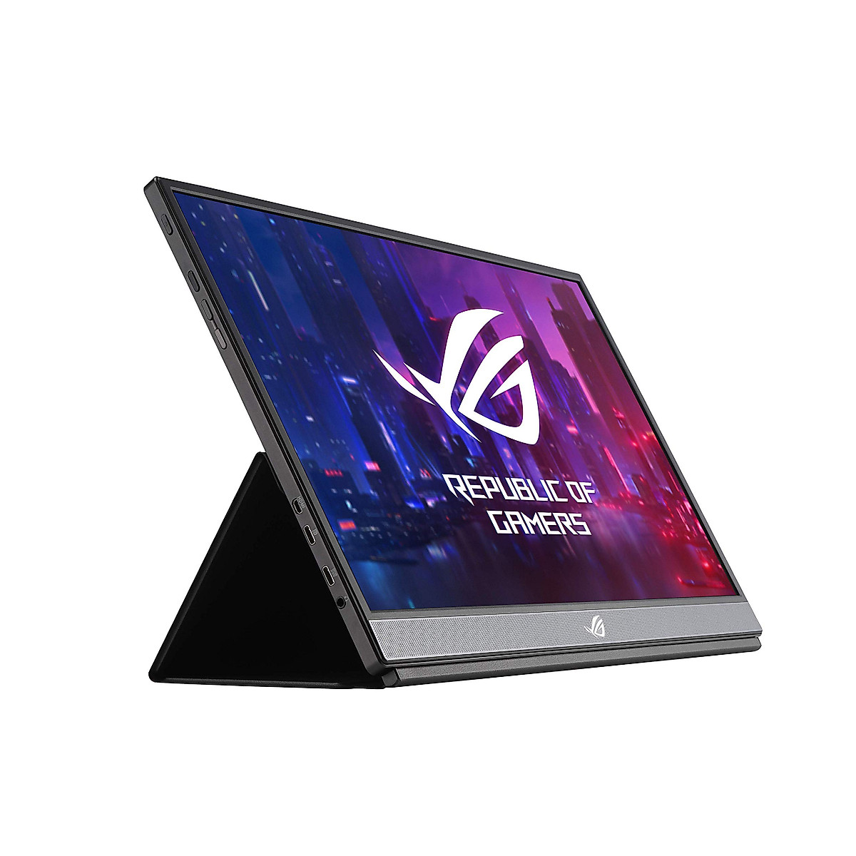 ASUS ROG Strix XG17AHP 17.3” Portable Gaming Monitor, 1080P Full HD, IPS, 240Hz (Supports 144Hz), Adaptive-Sync, Eye Care, Micro-HDMI USB-C, ROG Tripod, Carrying Bag, 3 Hour Battery Life (Renewed)