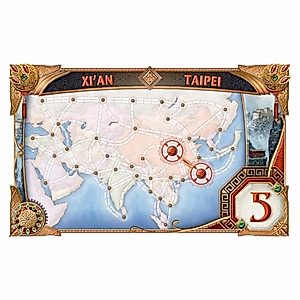 Ticket to Ride Asia Board Game EXPANSION - Expand Your Railway Adventures! Fun Family Game for Kids & Adults, Ages 8+, 2-6 Players, 30-60 Minute Playtime, Made by Days of Wonder