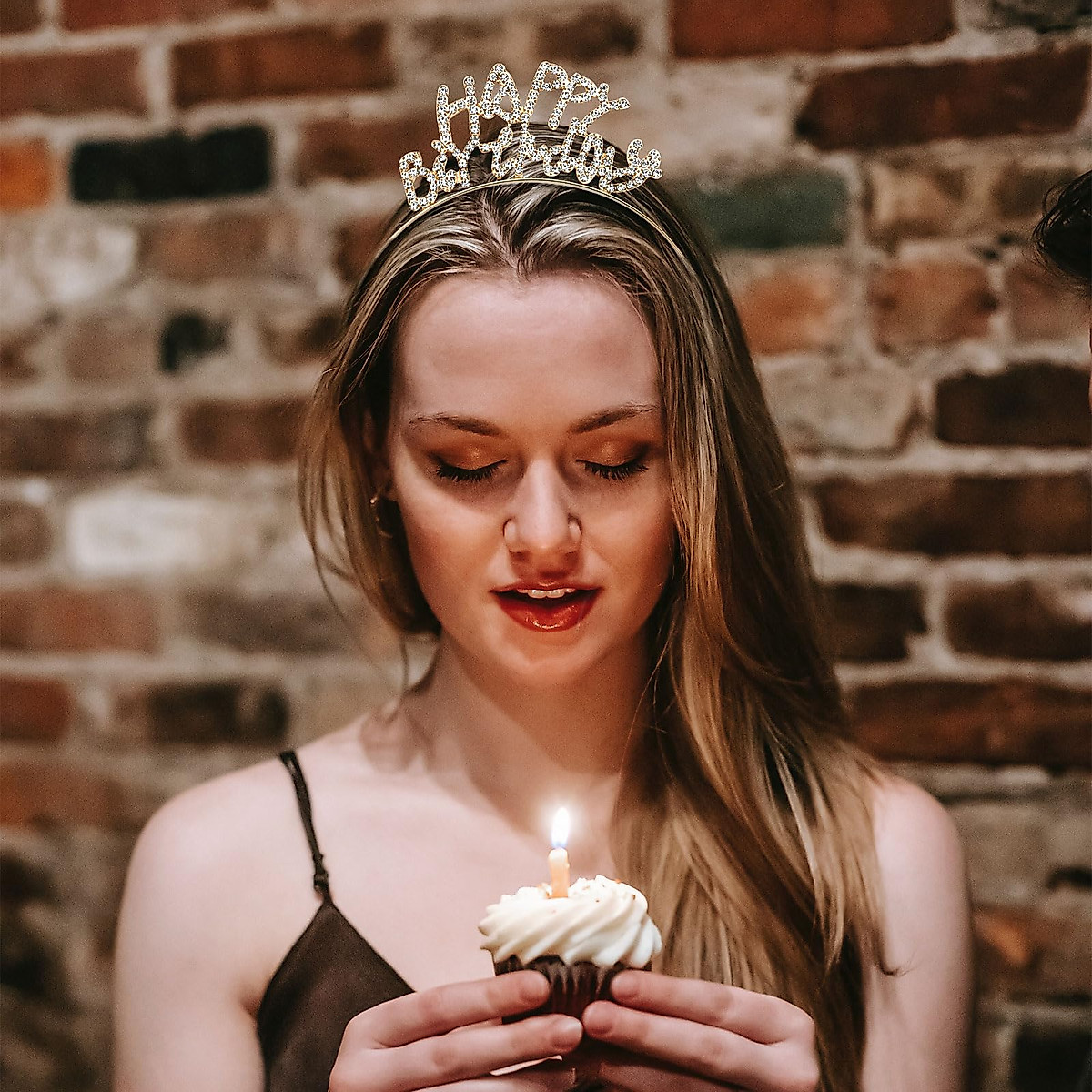 Ondder Gold Birthday Sash and Tiara for Women Birthday Party Decorations for Women Girls