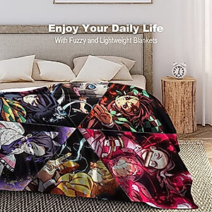 Anime Blanket Flannel Fleece Warm Soft Throw Blanket for Couch Sofa Bed Living Room for Adults Children Kids 50"X40"