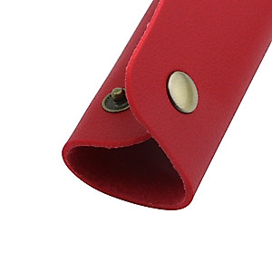 Woogim 4 pcs Handbag Handle Leather Wrap Covers,Purse Wallet Handle Protectors(Red)