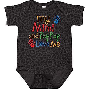 inktastic Mimi and PopPop Love Me Baby Bodysuit 18 Months Black Leopard 34547