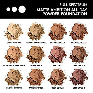 COVERGIRL Matte Ambition, All Day Powder Foundation, Deep Cool 3, 0.38 Ounce
