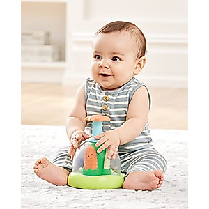 Skip Hop Press & Spin Baby Toy, Farmstand What's Poppin Corn Spinner