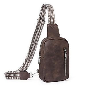 CLUCI Small Sling Bag for Women 2024 Vegan Leather Crossbody Chest Bags Trendy, Women's Fanny Pack