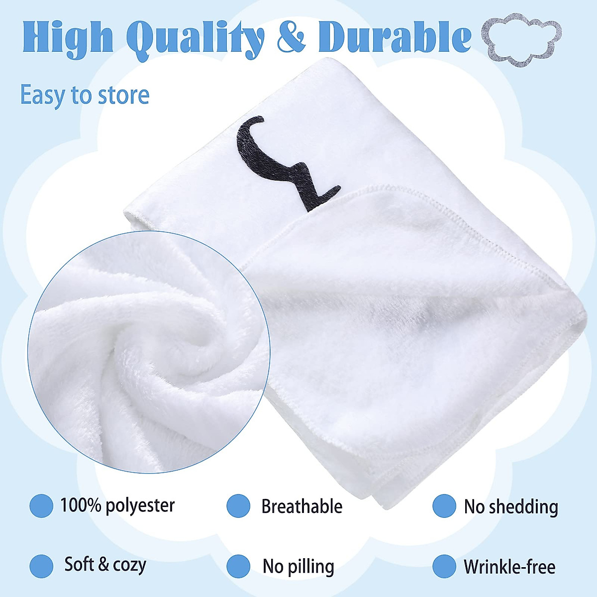 Baby Monthly Milestone Blanket for Boy Girl 50" x 40" Soft Flannel Blanket with Growth Chart Felt Frame Christian Swaddling Blanket Baby Shower Gender Neutral Gift for Newborn Picture Nursery Decor