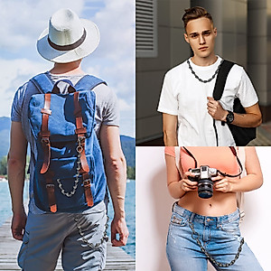 MTLEE 2 Packs Skull Pants Chains for Men Biker Chain Punk Heavy Skull Goth Wallet Chain Punk Skull Pants Chains for Men Wallet Key Pants