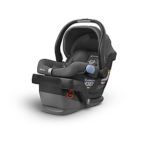 UPPAbaby Cruz V2 Stroller - Jordan (Charcoal Melange/Silver/Black Leather) + Mesa Infant Car Seat - Jordan (Charcoal Melange) Merino Wool