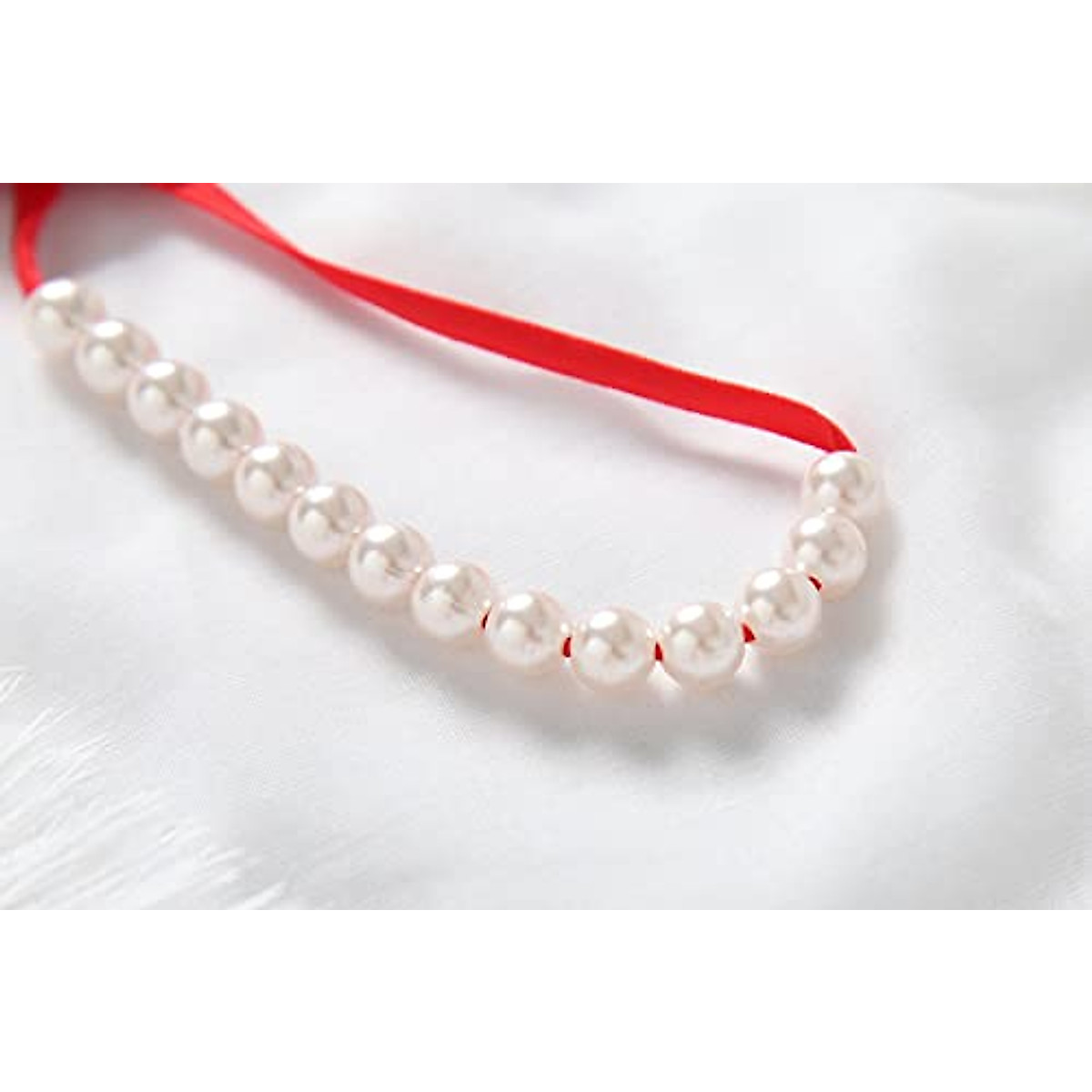 Sekexi Women's Pearl T Back G String Embroidery Rose Flowers Beaded Thong Panty Underwear Sexy Micro Underpant (one size, red)