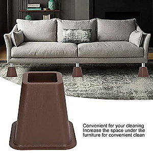 Furniture Risers, Set of 6 Non Slip Furniture Pads, Furniture Lifters, Child Safe Design with Glossy and Rounded Edges