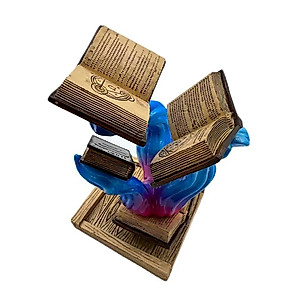 Thyggzjbs Magic Book Dice Tower,Tomes of Magics Dice Tower Magics Dice Tower Big Book Dice Tower Ornaments Clear Ornament Bulbs,Personalized Magic Dice Tower BookCollection (Blue+Purple)