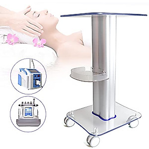 LOHISHILO Beauty Salon SPA Trolley Cart Pedestal Acrylic Rolling Cart Wheel Stand Storage, for Hospitals, Clinics, Dentistry