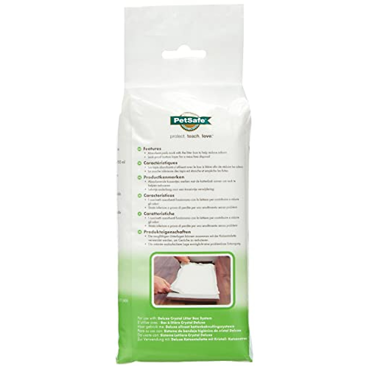 PetSafe Litter Box Pee Pad, for Deluxe Crystal Cat Litter Box System, from The Makers of The Scoopfree Self-Cleaning Cat Litter Box,White