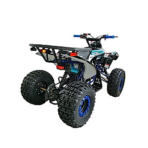 Upgraded 125cc ATV Quad Youth Utility Style ATV 125cc Fully Automatic w Reverse Double LED Headlights Gas ATV 4 Wheeler ATVs Quads Big 19"/ 18" Tires