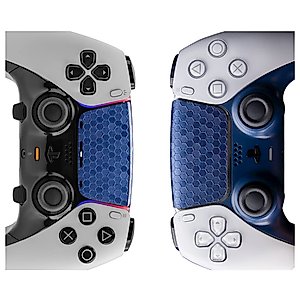 TouchProtect Blue Hex Pro Bundle for PS5 | Dualsense Edge & Standard Dualsense Textured Trackpad Skin Combo Pack.