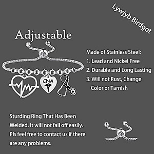 Lywjyb Birdgot CNA Bracelet CNA Certified Nursing Assistant Gift Graduation Gift for CNA Nurse (cna br card)