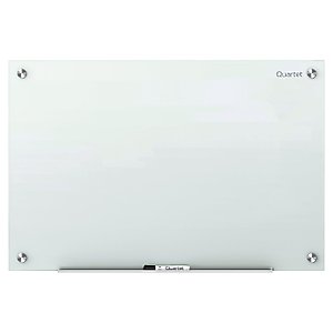 Quartet Magnetic Glass Dry Erase White Board, 8' x 4' Whiteboard, Infinity Frameless Mounting, White Surface (G9648W-A)
