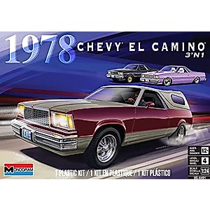 Revell 85-4491 1978 Chevy El Camino 3N1 Model Car Kit 1:24 Scale 116-Piece Skill Level 4 Plastic Model Building Kit , Purple