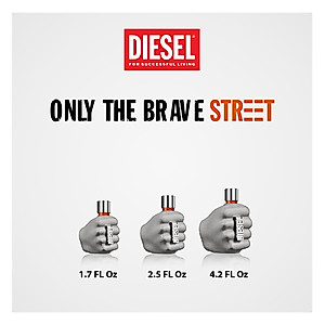 Diesel Only the Brave Street Eau de Toilette Spray Cologne for Men, 1.7 Fl. Oz.