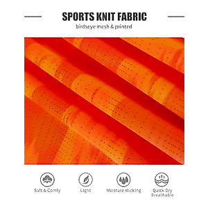 Workout Shirts Men Quick Dry-Short Sleeve Running Gym Shirt Athletic Fit Moisture Wicking Tees(Neon Orange,M)