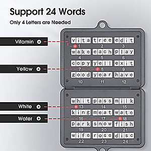 ELLIPAL Mnemonic Metal for Private Keys 24-Word Seed Phrases Mnemonic Metal, Easy Setup & Disassembled Mnemonic Cold Storage Wallet Backup for Crypto Assets, Compatible with Ledger Trezor KeepKey